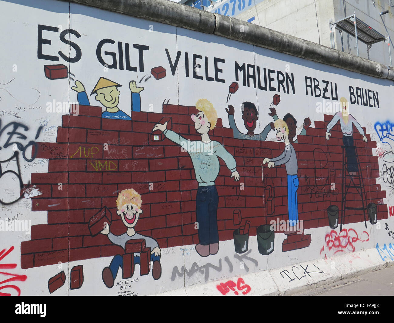 Colorful section of Berlin wall, Germany Stock Photo - Alamy