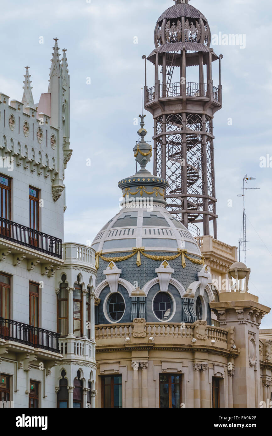 tipical architecture of the Spanish city of Valencia Stock Photo - Alamy