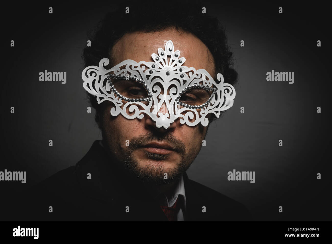 elegance, Business man mysterious Venetian mask with frills Stock Photo ...