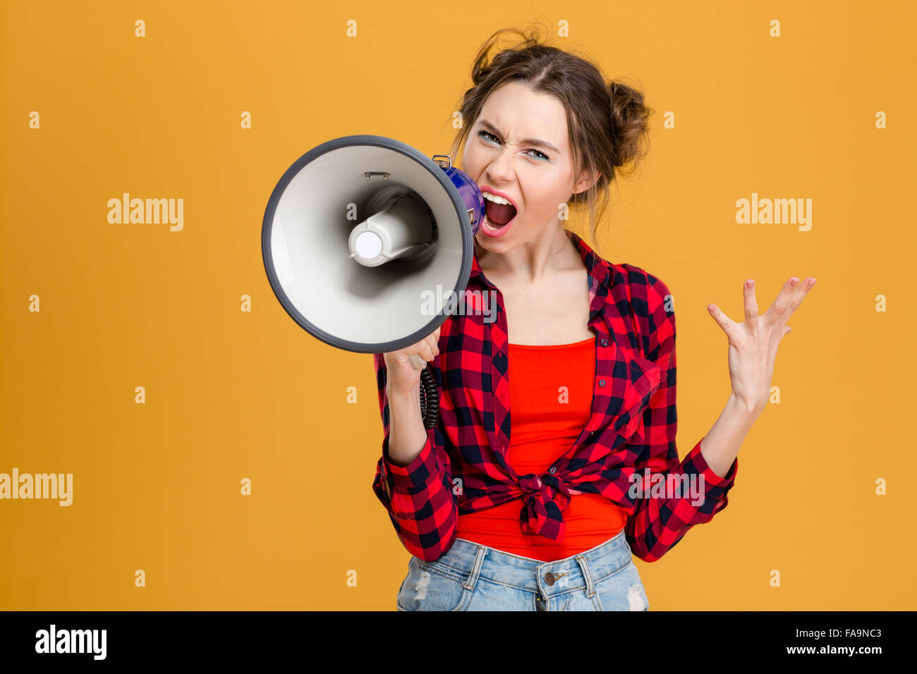 One woman screaming funny hi-res stock photography and images - Alamy