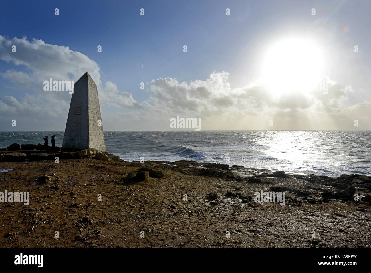 Portland Bill Trinity House Obelisk, Dorset, Britain, UK Stock Photo ...