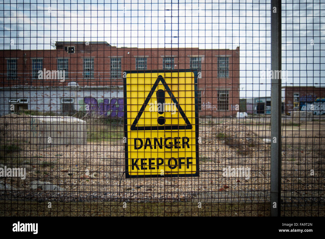 Danger construction area keep out sign hi-res stock photography and ...