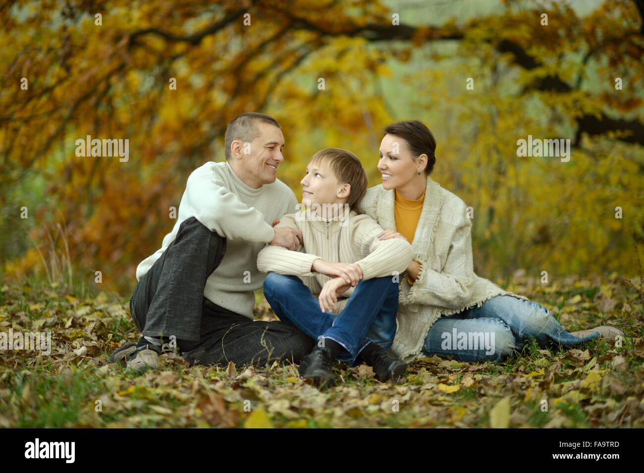 Nice happy family Stock Photo - Alamy