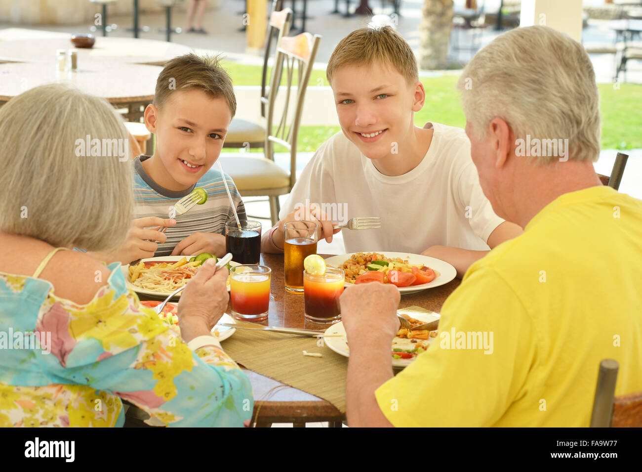 Happy Family Breakfast