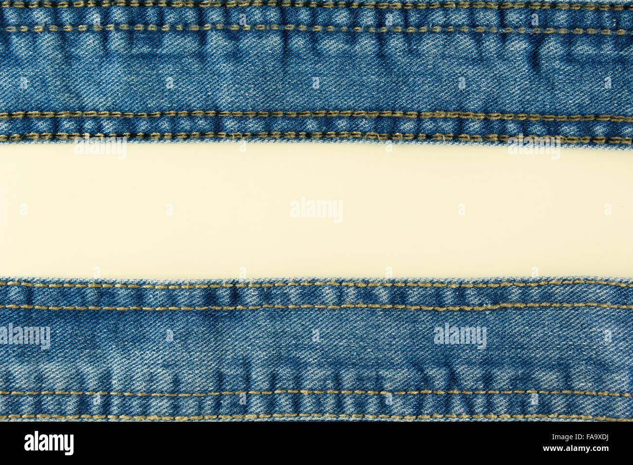 Jeans with stitch on blank paper background Stock Photo - Alamy