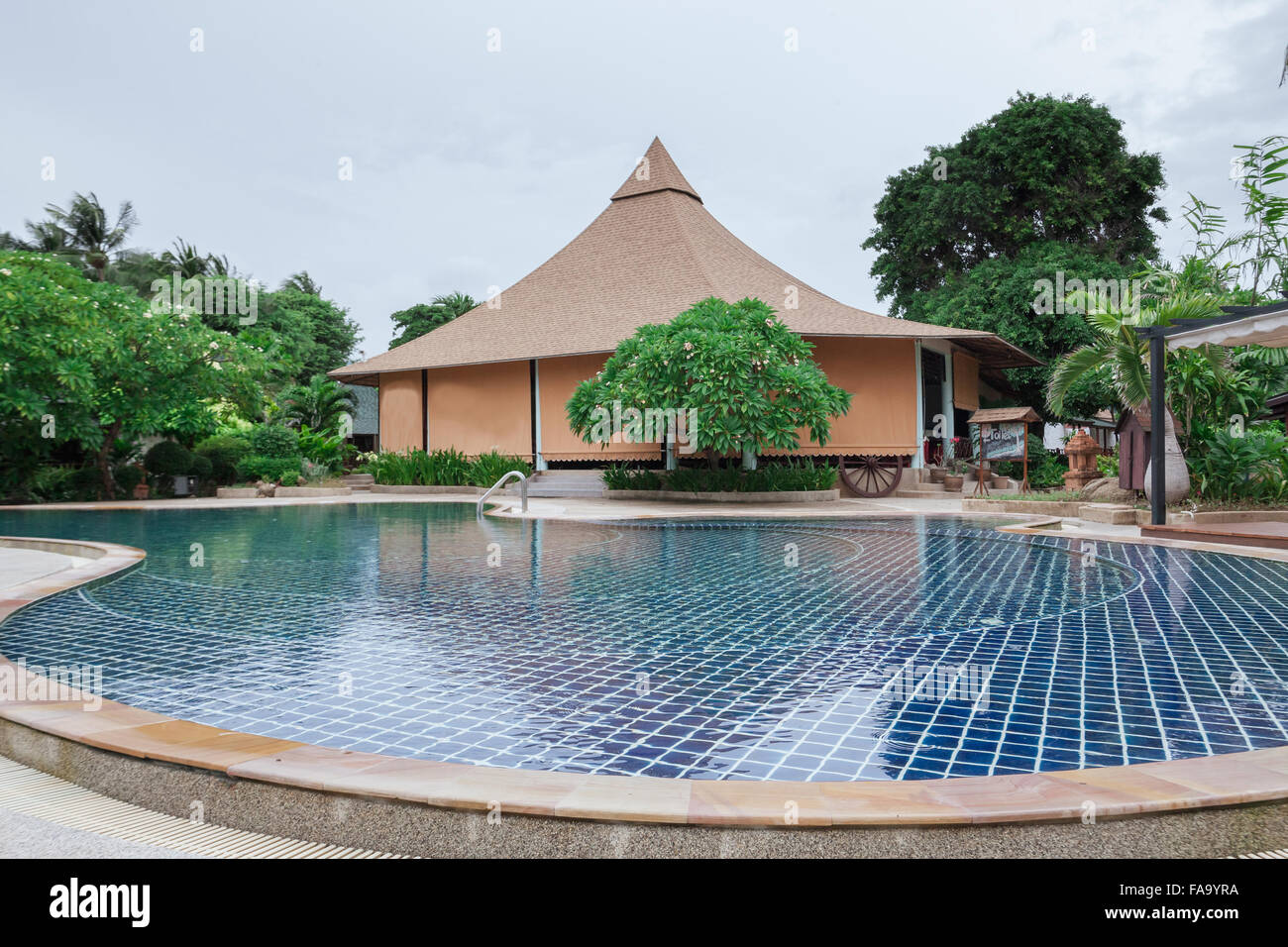 Swimming pool at modern luxury hotel, Samui, Thailand Stock Photo - Alamy