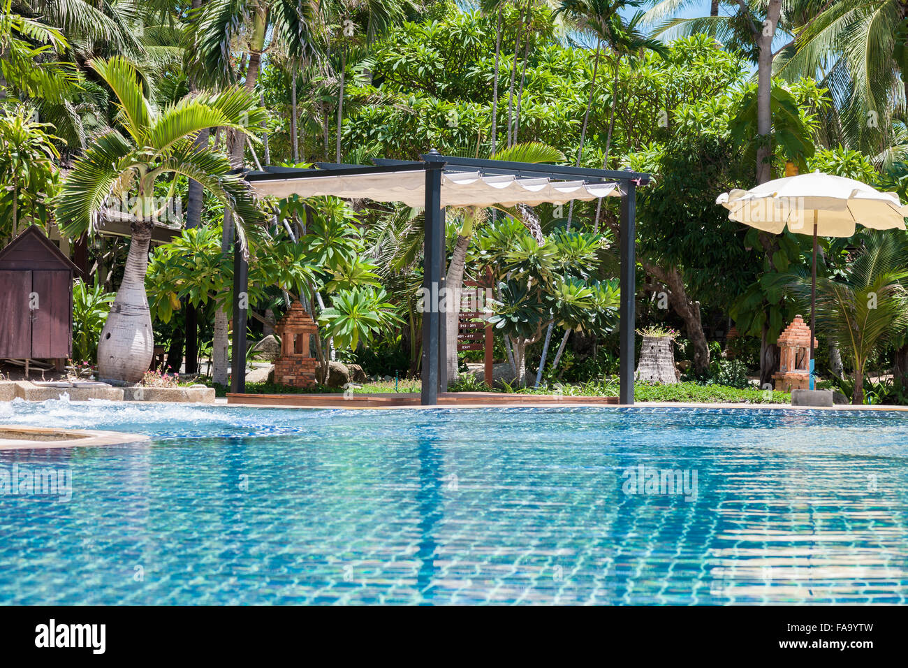 Swimming pool at modern luxury hotel, Samui, Thailand Stock Photo - Alamy