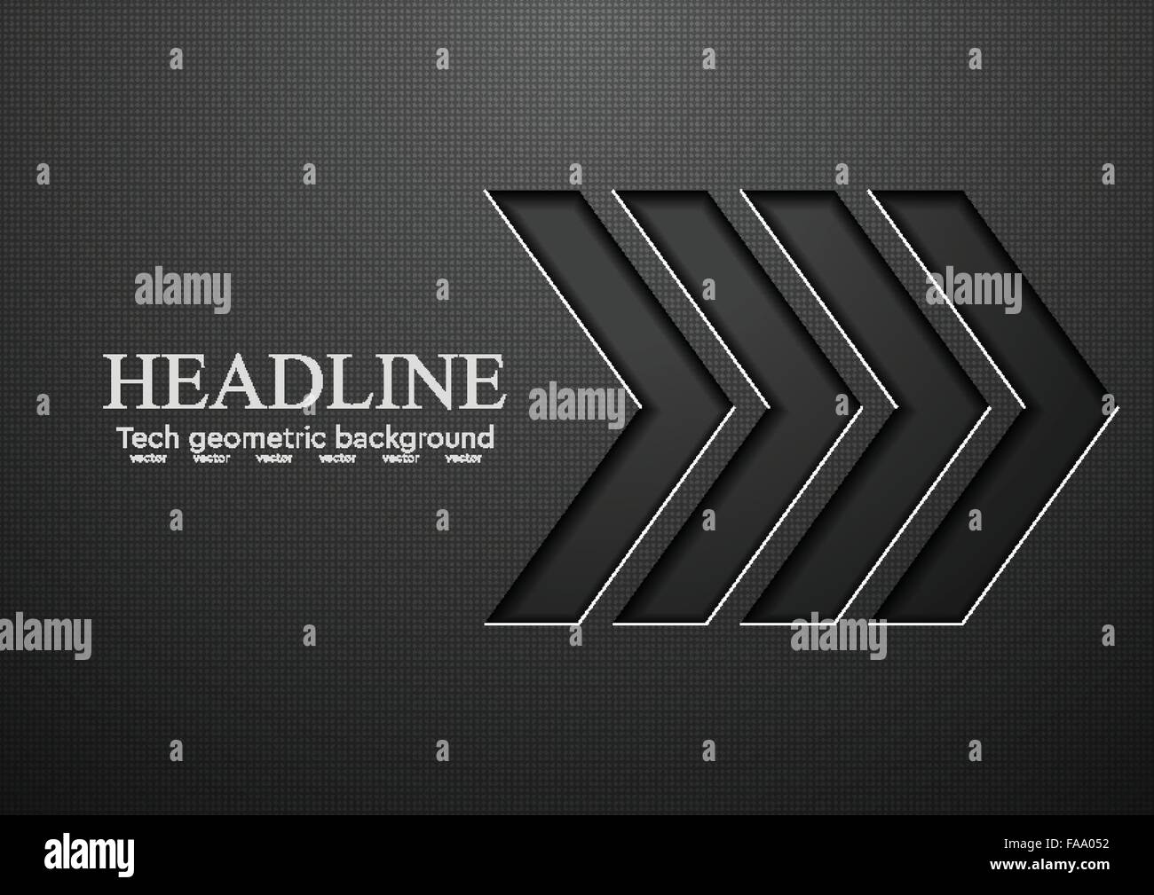 Tech black arrows background. Vector illustration Stock Vector Image ...