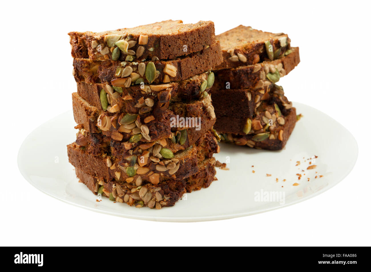 Whole grain cake isolated on white background Stock Photo - Alamy