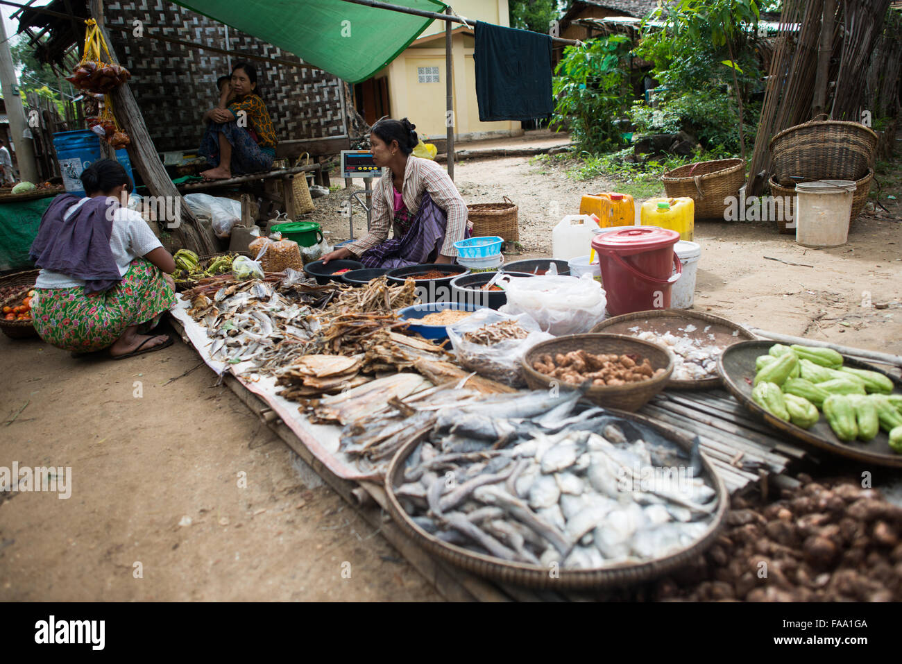 Traditional fish drying in myanmar hi-res stock photography and images ...