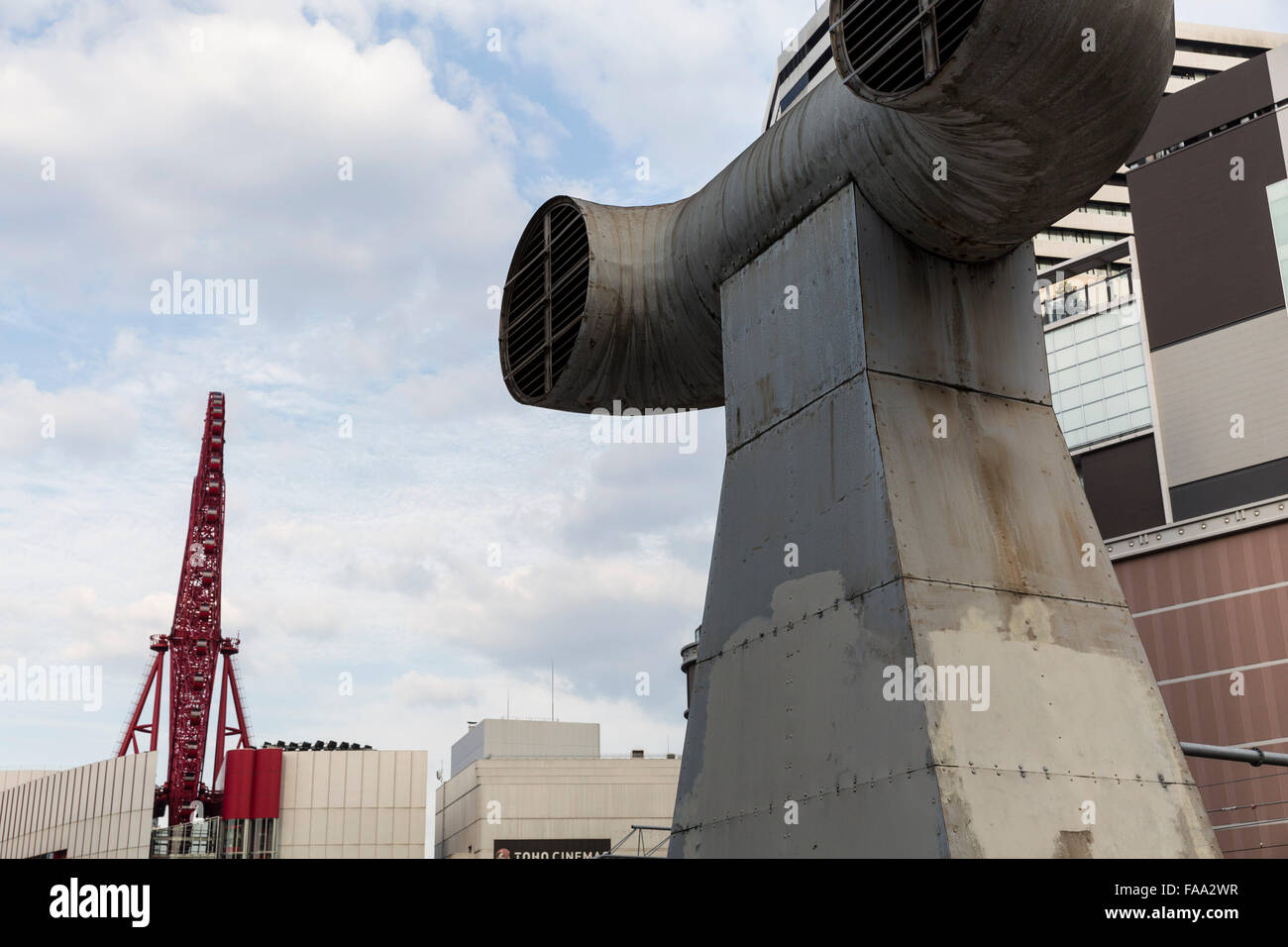 HEP (Hankyu Entertainment Park) five red ferris Wheel, Osaka Stock ...