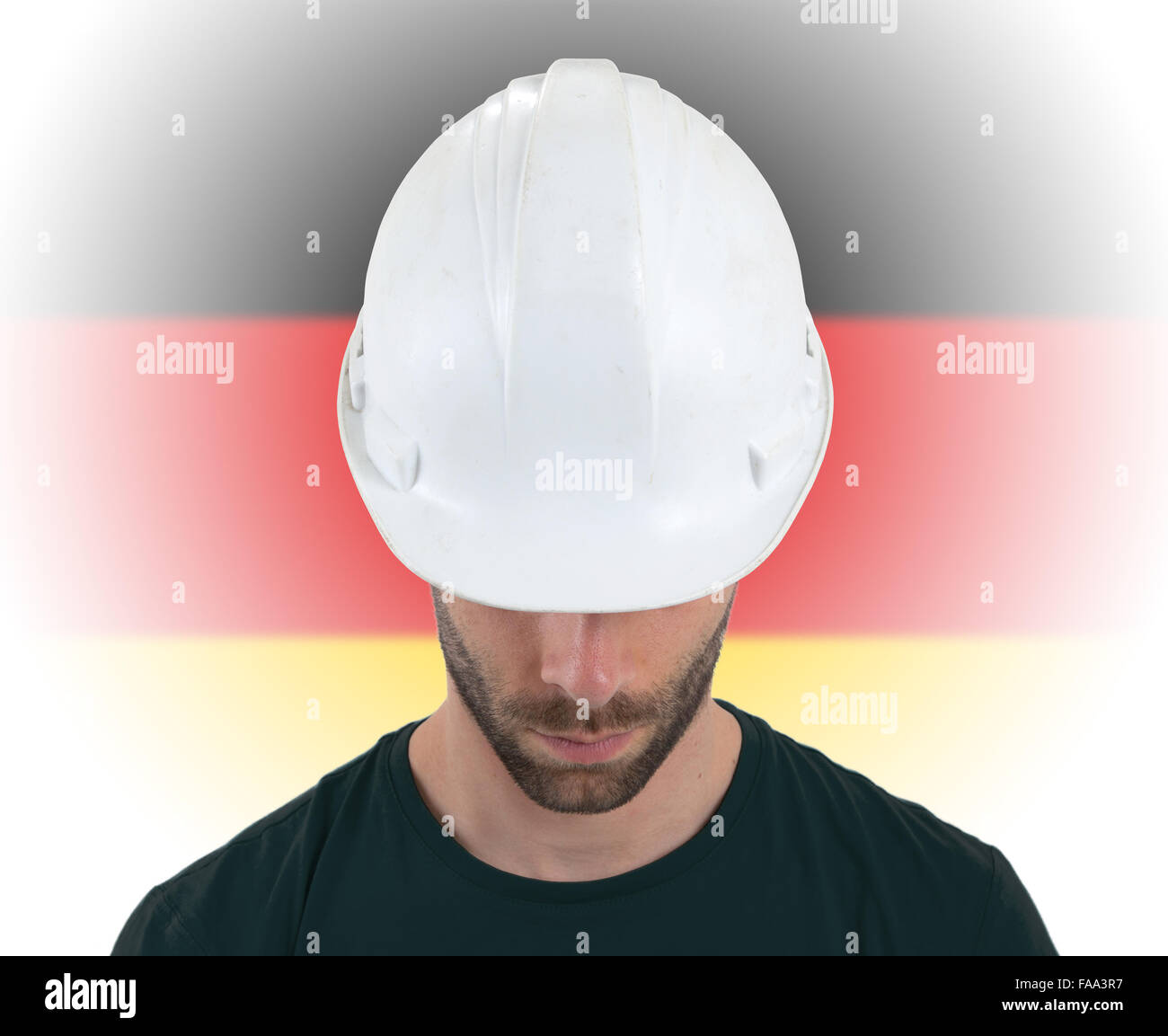 Germany flag worker hi-res stock photography and images - Alamy