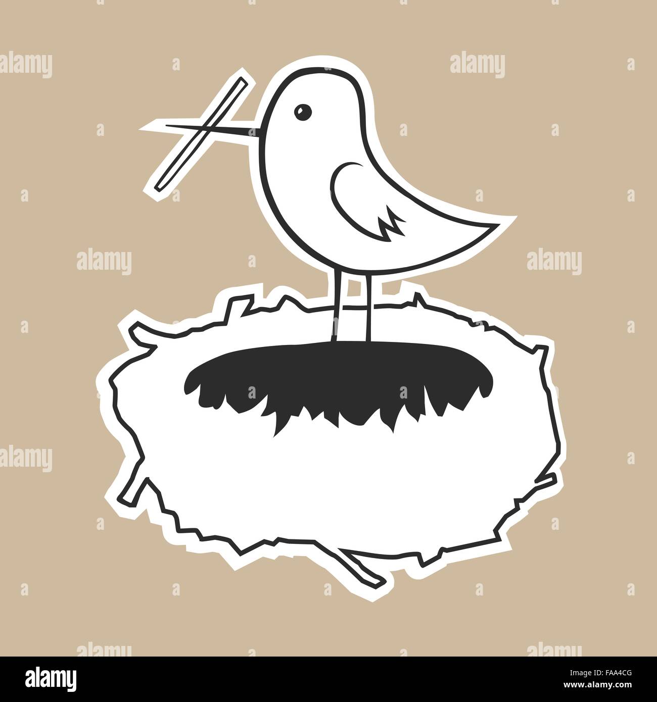 Bird nest cartoon hi-res stock photography and images - Alamy
