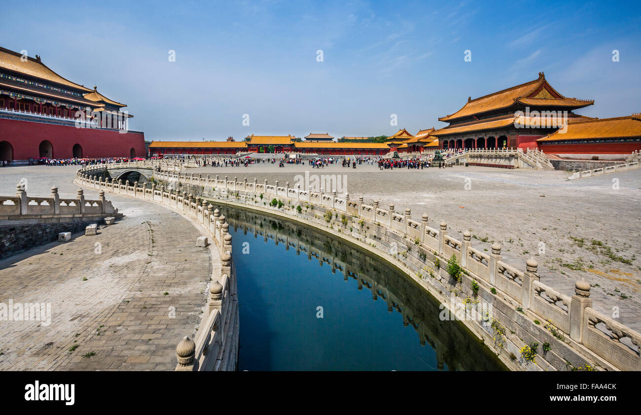 China, Beijing, The Forbidden City, Golden River Bridges, Wumen, the ...