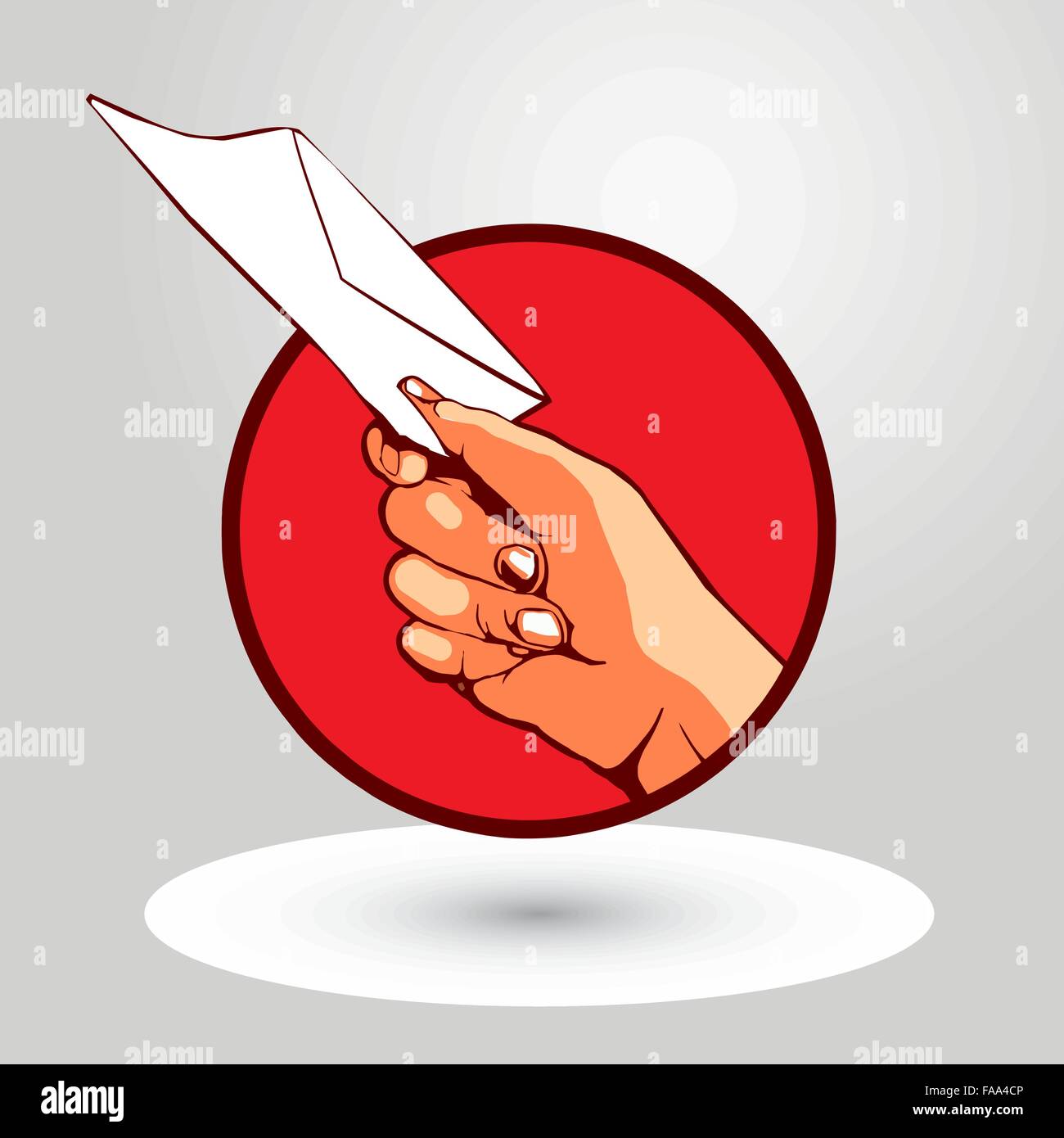 Hand presenting a letter Stock Vector Image & Art - Alamy
