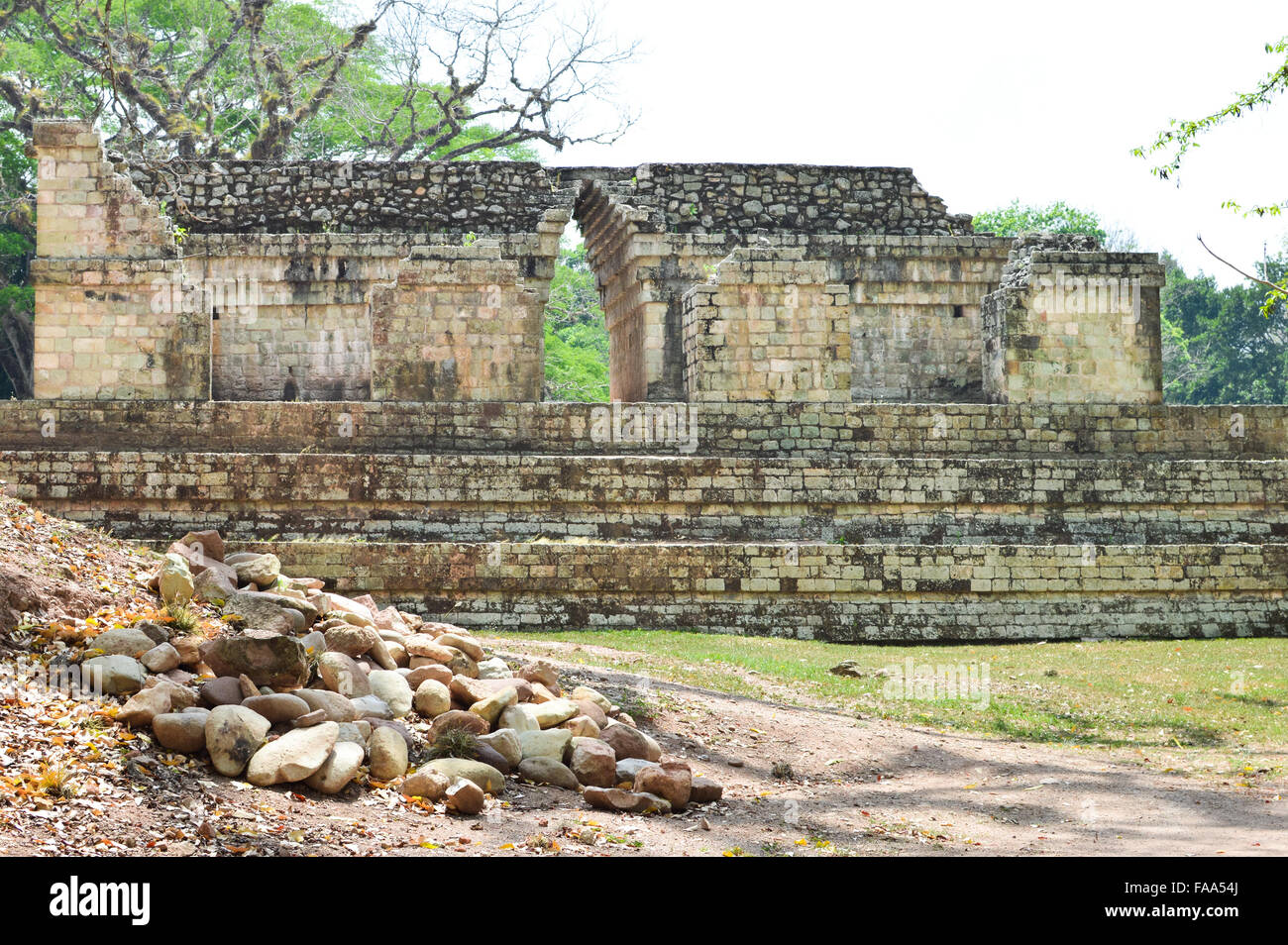Some of the ancient structures at Copan archaeological site in Honduras ...