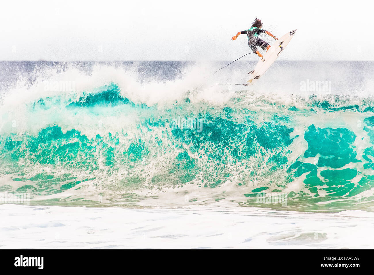 Surfing Pipeline in Hawaii Stock Photo - Alamy