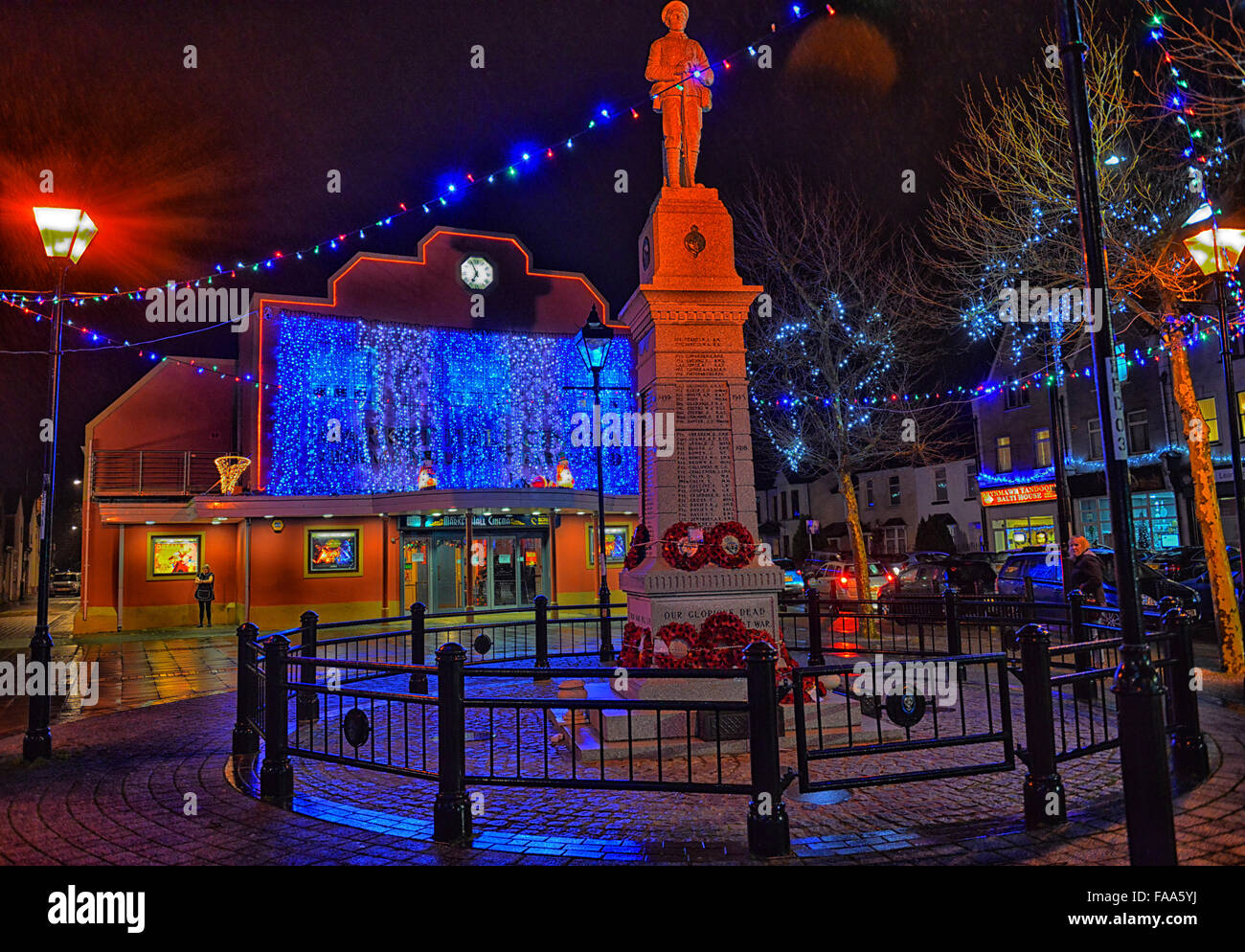 Market Square Festive lights Stock Photo - Alamy