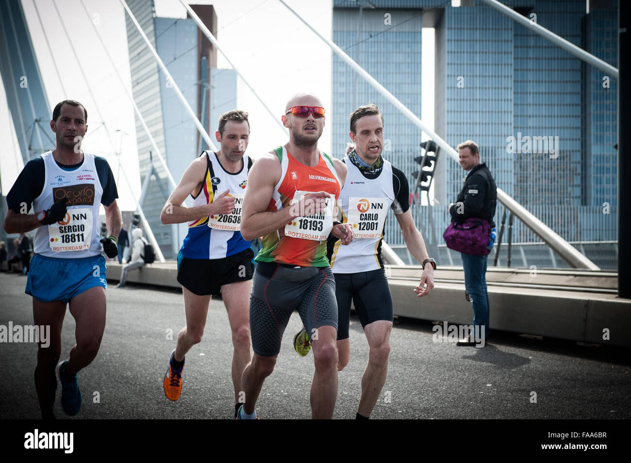 Rotterdam, The Netherlands. 04th Apr, 2015. Participants run on the ...