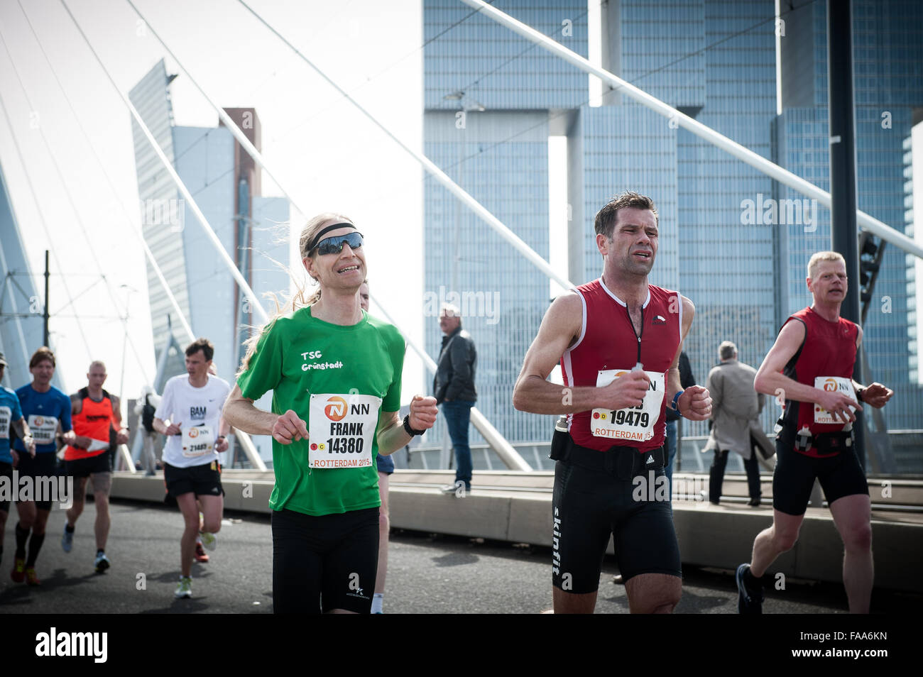 Rotterdam, The Netherlands. 04th Apr, 2015. Participants run on the ...