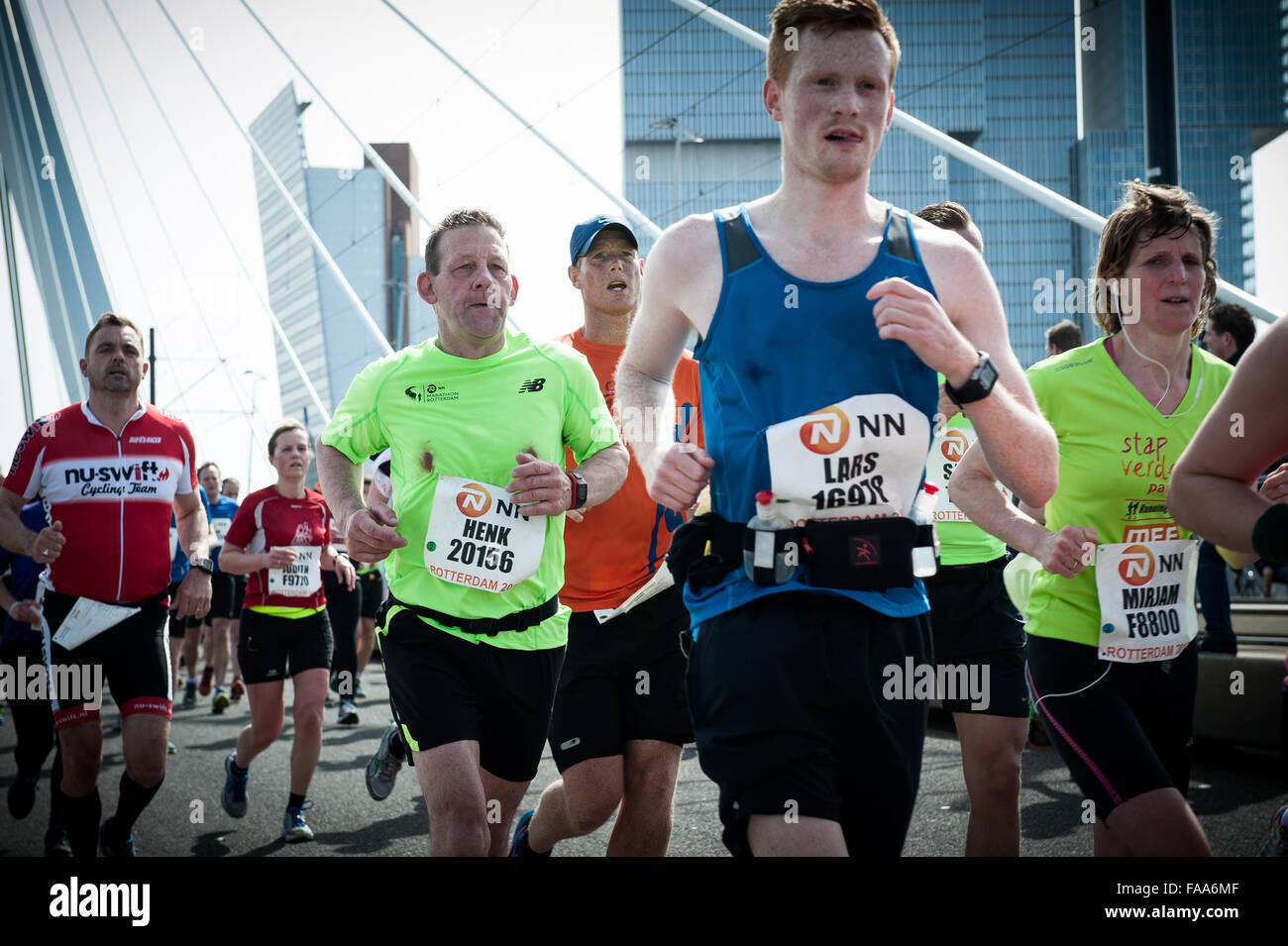 Rotterdam, The Netherlands. 04th Apr, 2015. Participants run on the ...