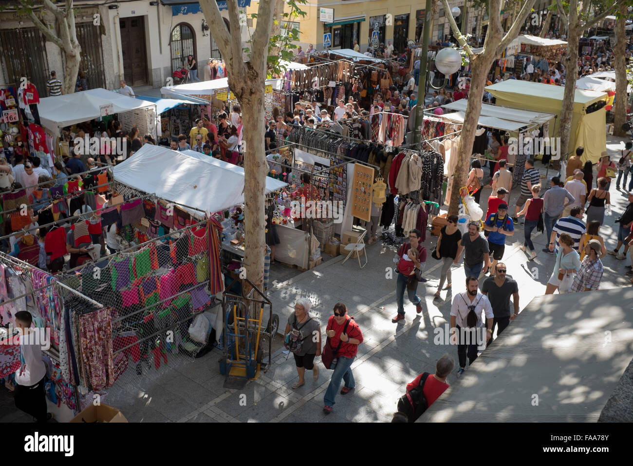 El Rastro Flea Market Madrid Spain Stock Photo - Alamy