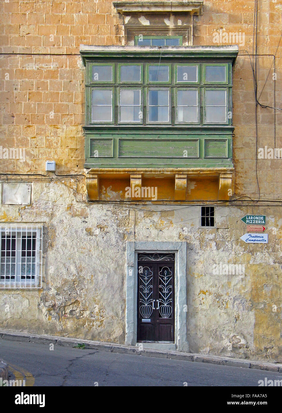 Architecture, bay window, green, old Stock Photo - Alamy
