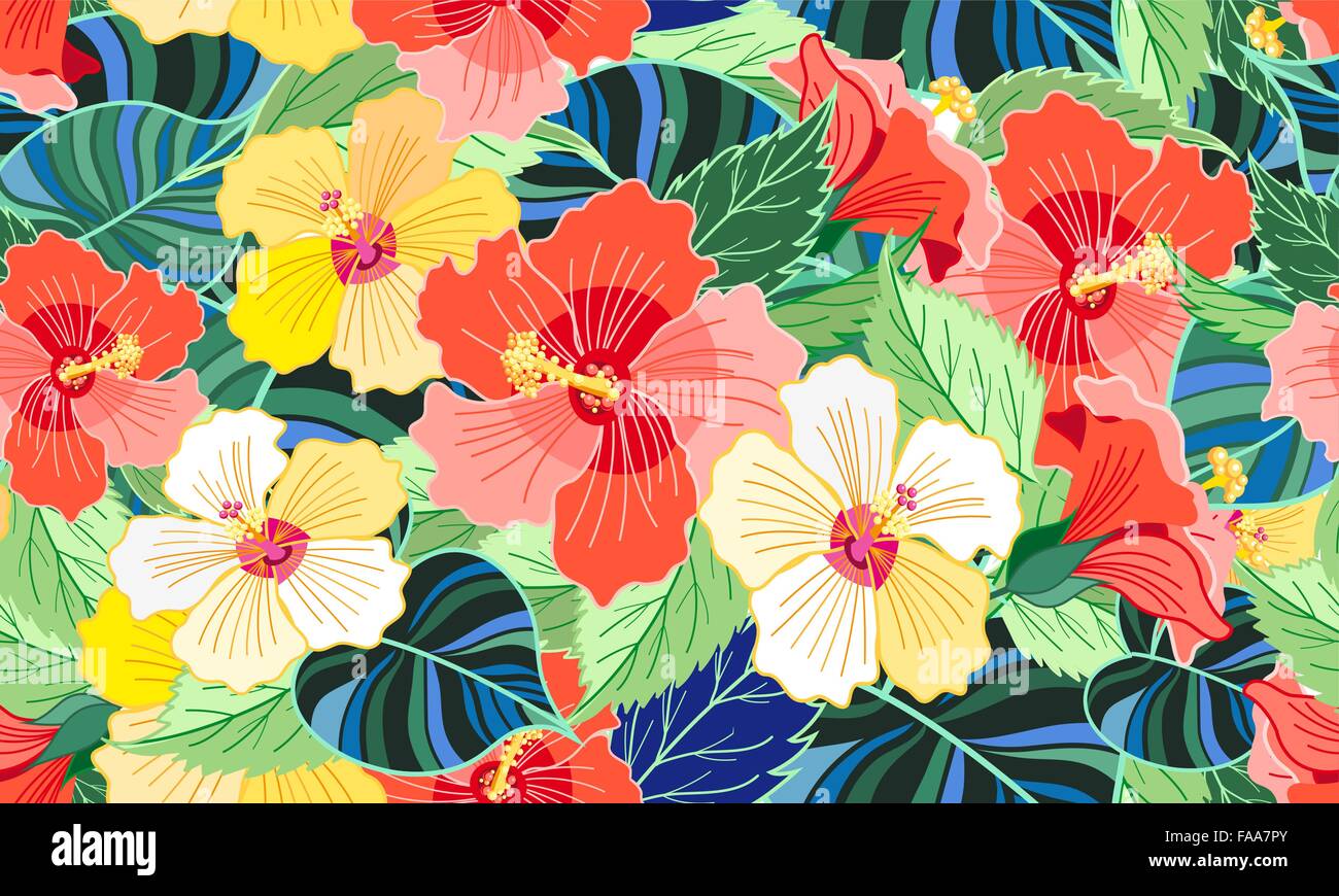 Flower red hibiscus isolated Stock Vector Images - Alamy