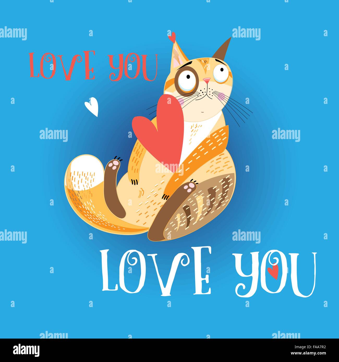 Beautiful love cat Stock Vector Image & Art - Alamy