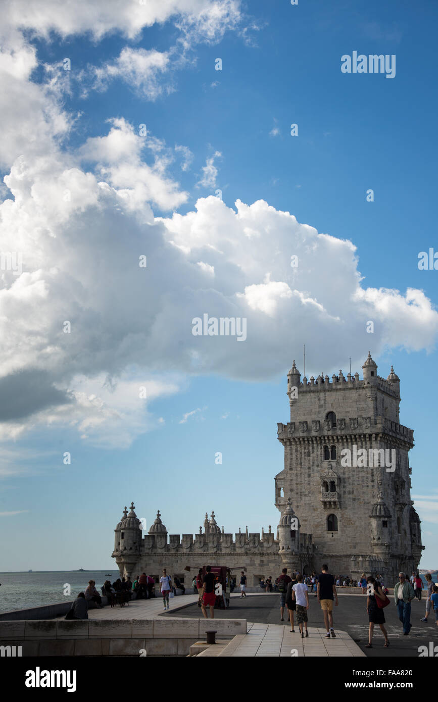 belem tower at lisboa portugal Stock Photo - Alamy