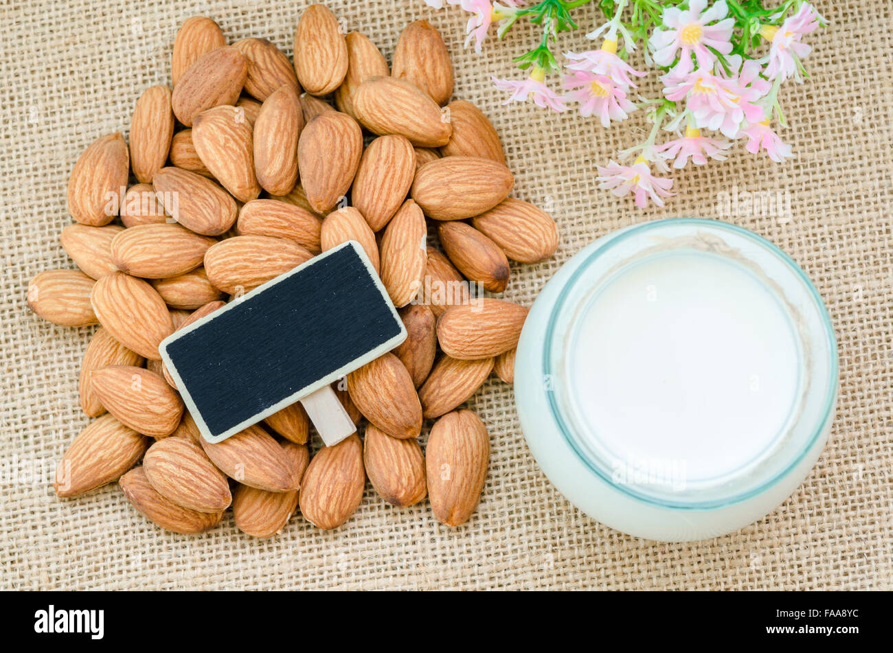 Almond milk background hi-res stock photography and images - Alamy