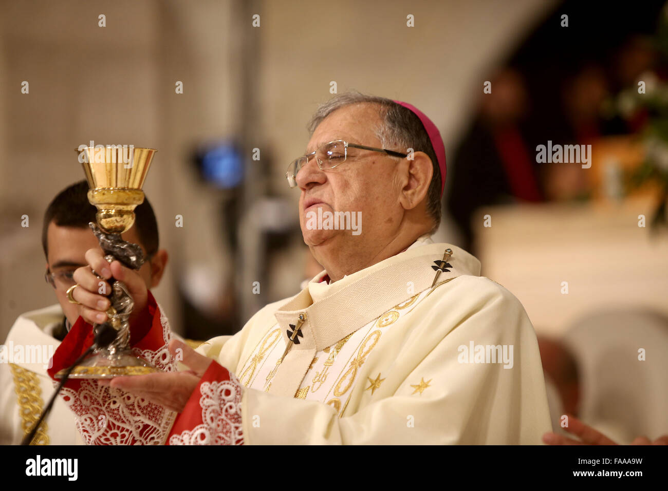Bethlehem, West Bank, Palestinian Territory. 25th Dec, 2015. The Latin ...