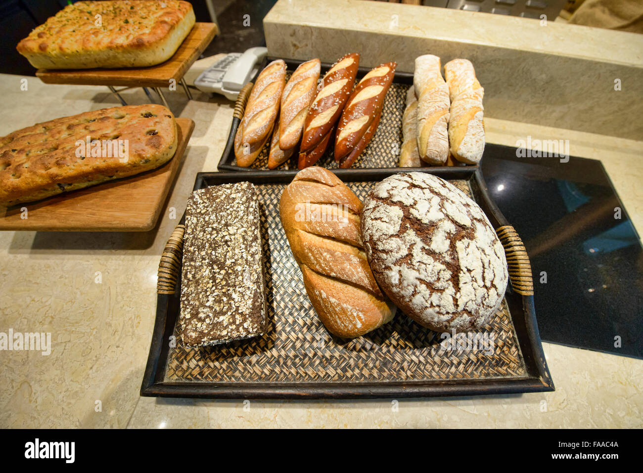 Freshly baked bread in Bangkok, Thailand Stock Photo - Alamy