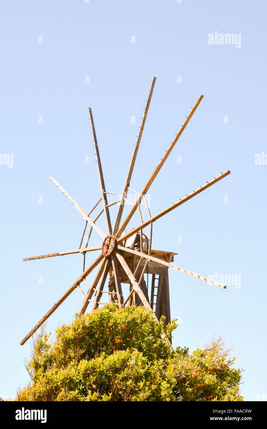 Classic Vintage Windmill Building Stock Photo - Alamy