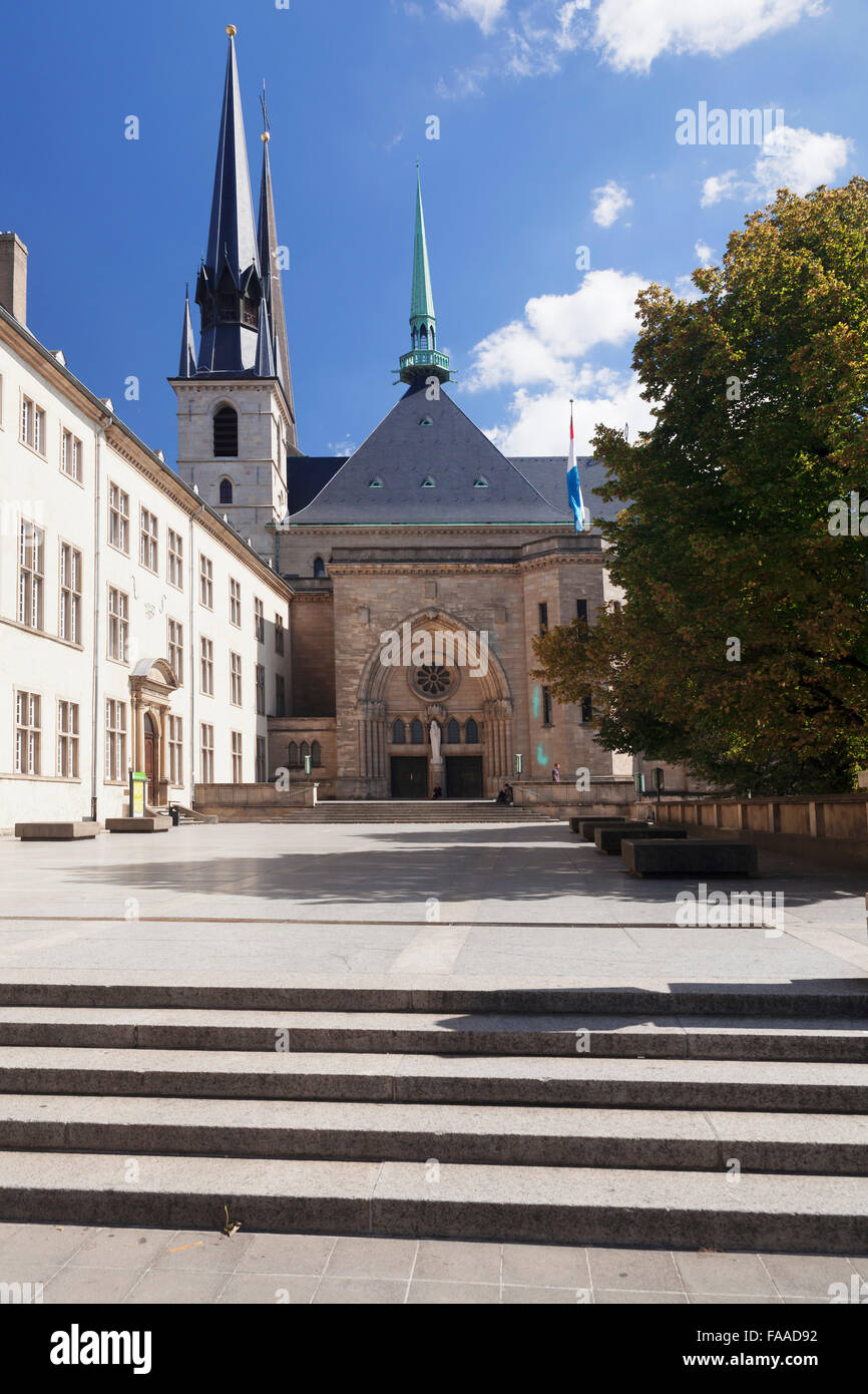 Notre-Dame Cathedral, Luxembourg City, Grand Duchy of Luxembourg Stock ...