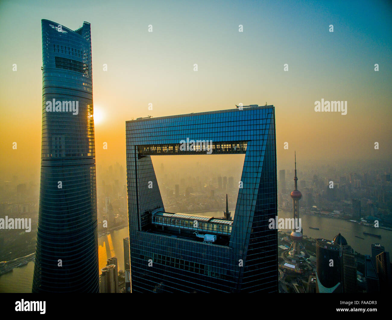 Shanghai. 11th Oct, 2015. An aerial photo taken on Oct. 11, 2015 shows ...