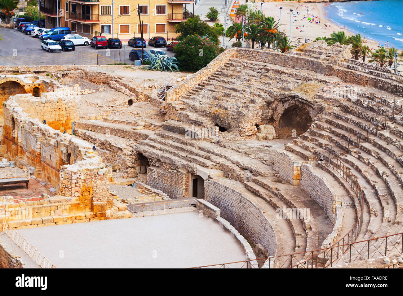 Roman amphitheater at Mediterranean. Tarragona, Spain Stock Photo - Alamy