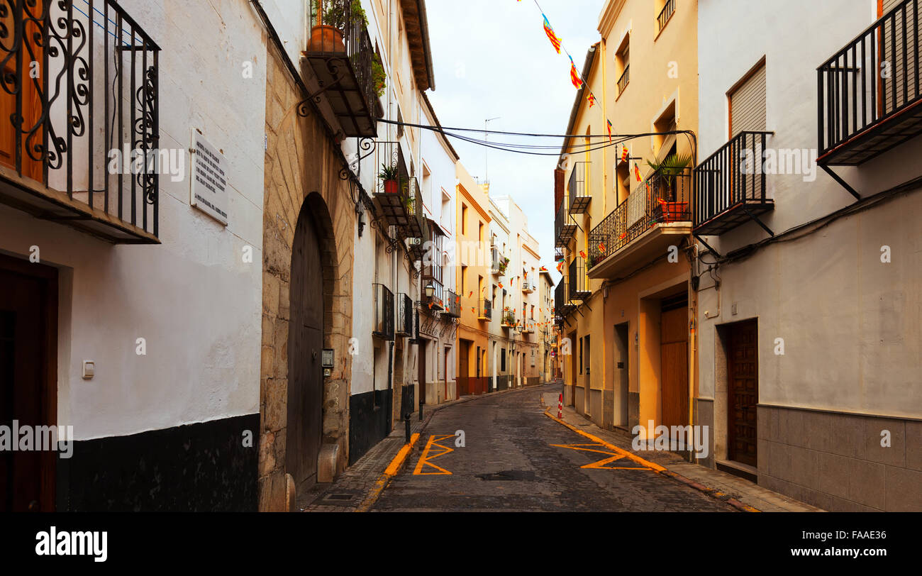 street of spanish town. Sagunto, Spain Stock Photo - Alamy