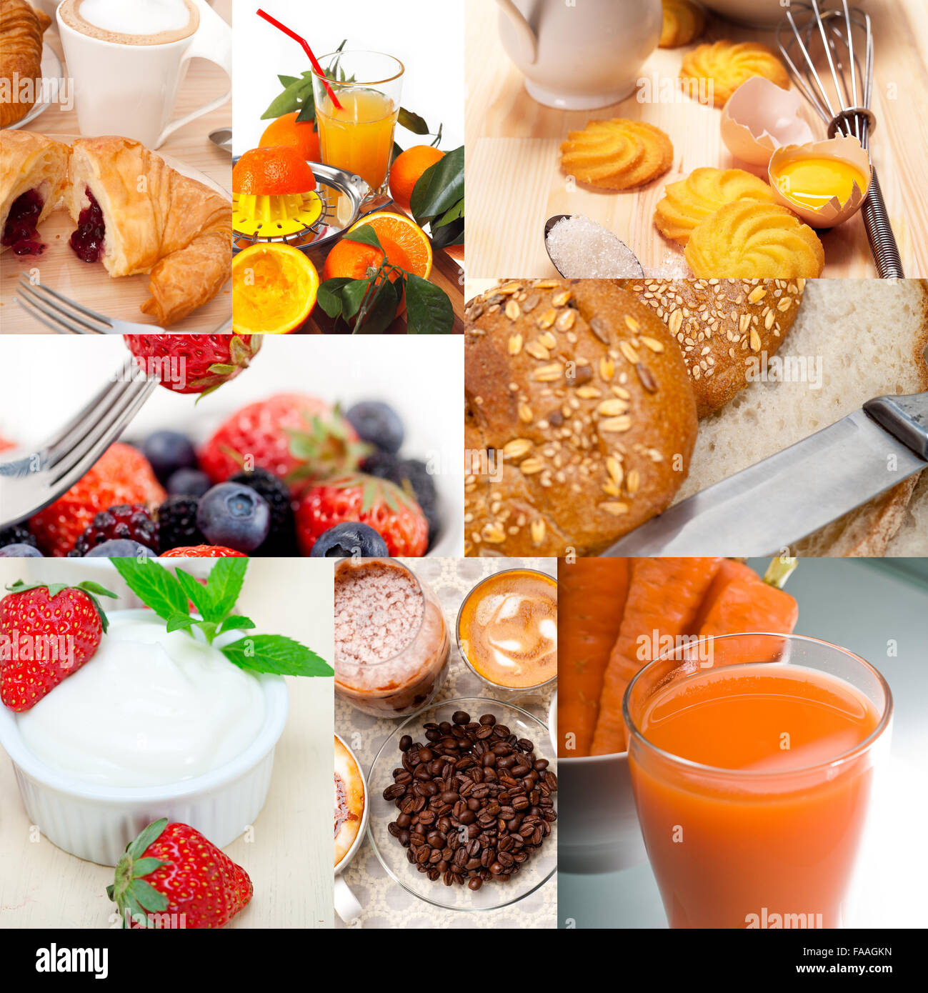 ealthy fresh nutritious vegetarian breakfast collage composition set ...