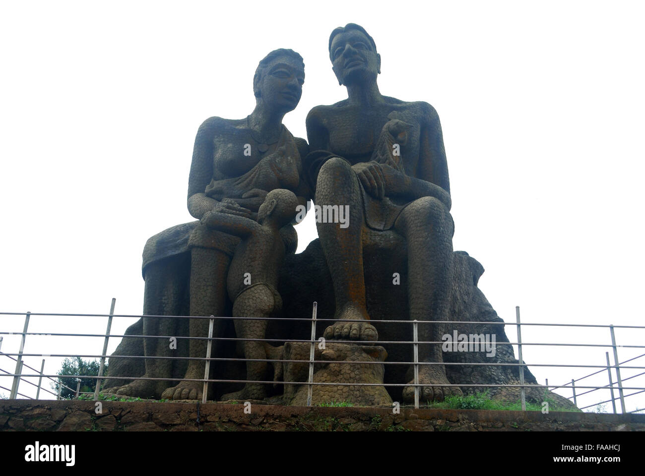 giant statue of kuravon and kurathi at ramakkalmedu,kerala,india Stock ...