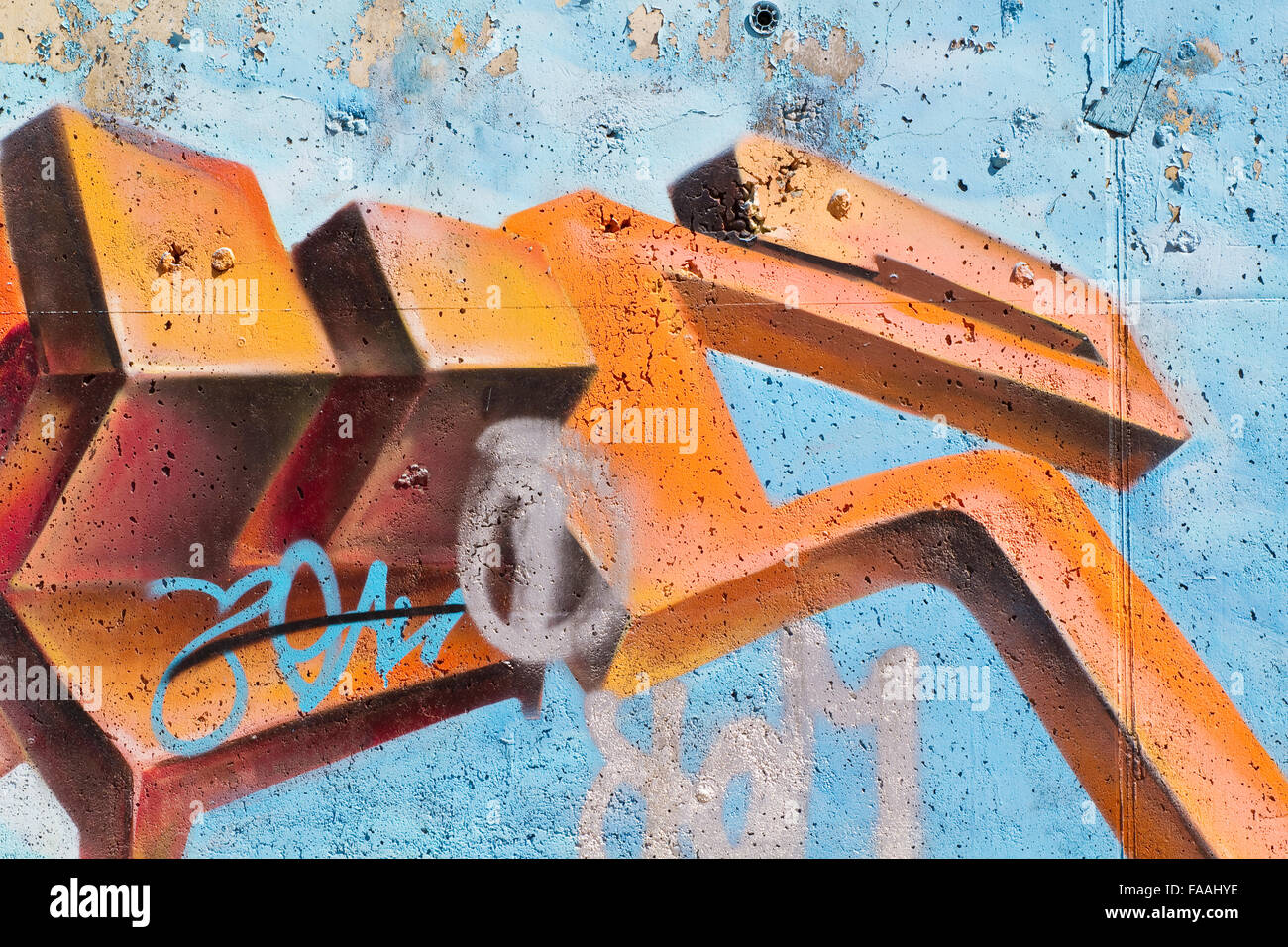 Colorful segment of a graffiti in Spain Stock Photo - Alamy