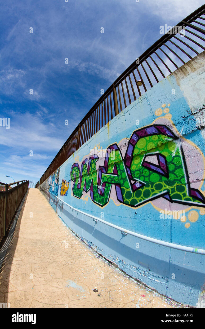 Colorful segment of a graffiti. Wall texture, urban architecture Stock ...