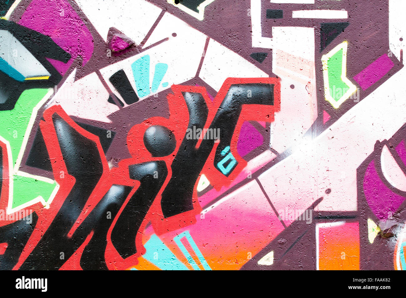 Colorful segment of a graffiti in Spain Stock Photo - Alamy