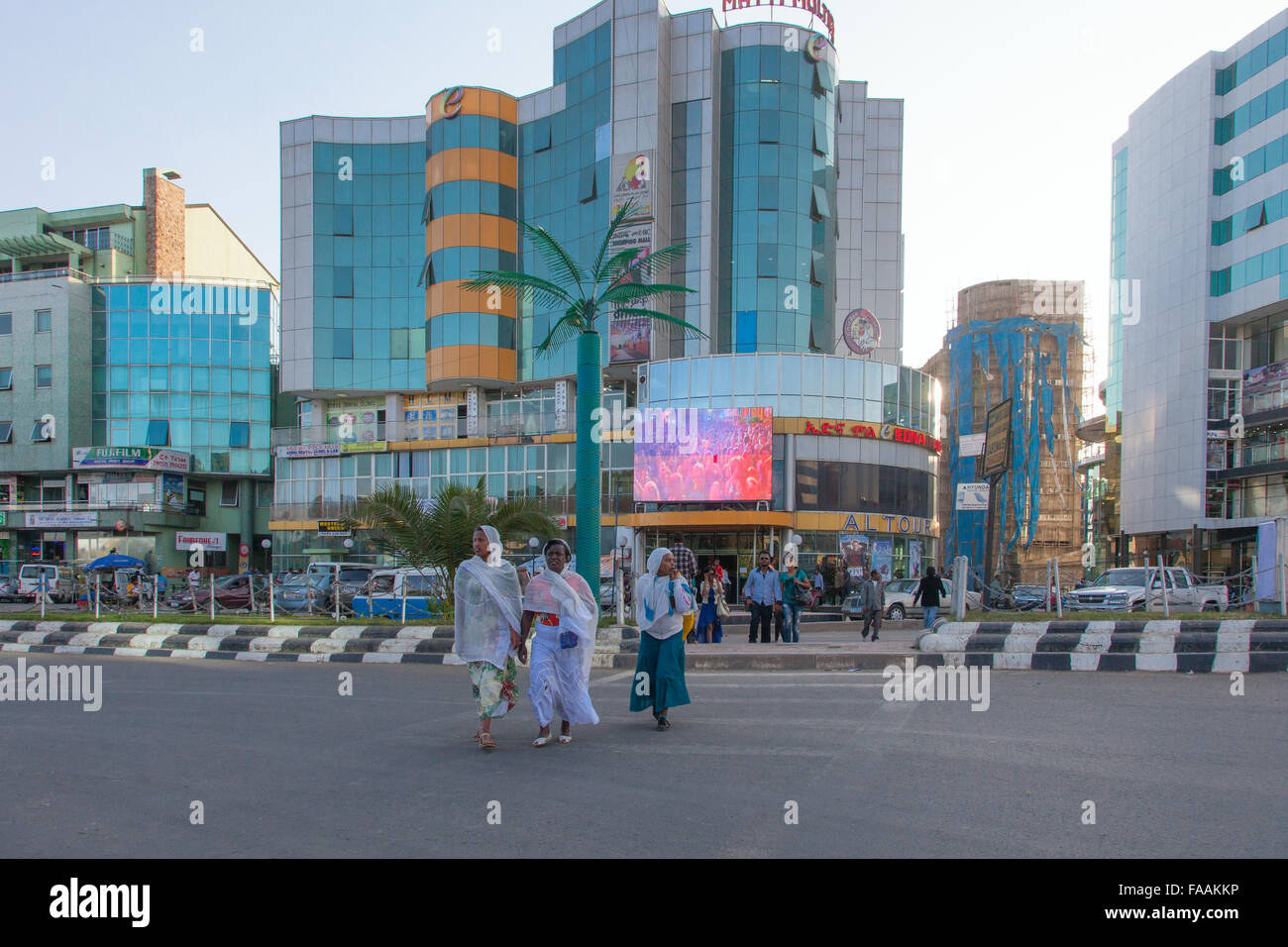 ETHIOPIA ADDIS ABABA,DECEMBER 09,2013. People on the street in Addis ...