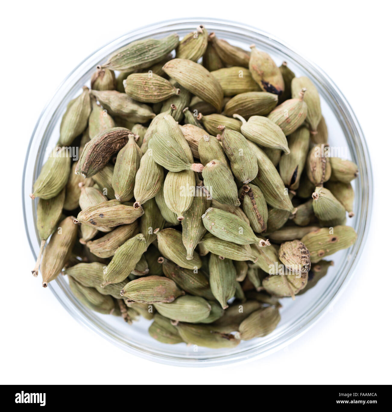 Cardamon Seeds in a bowl (isolated on white background Stock Photo - Alamy