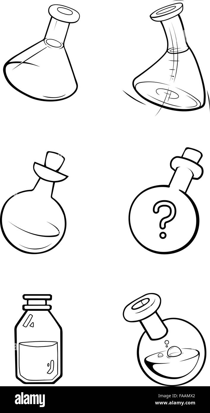 Linear sketch flask Stock Vector Image & Art - Alamy