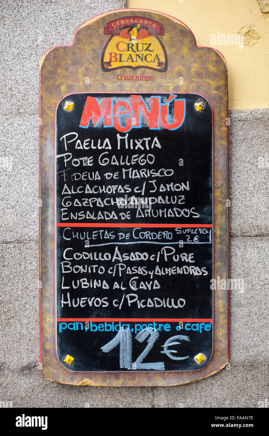 Menues hi-res stock photography and images - Alamy