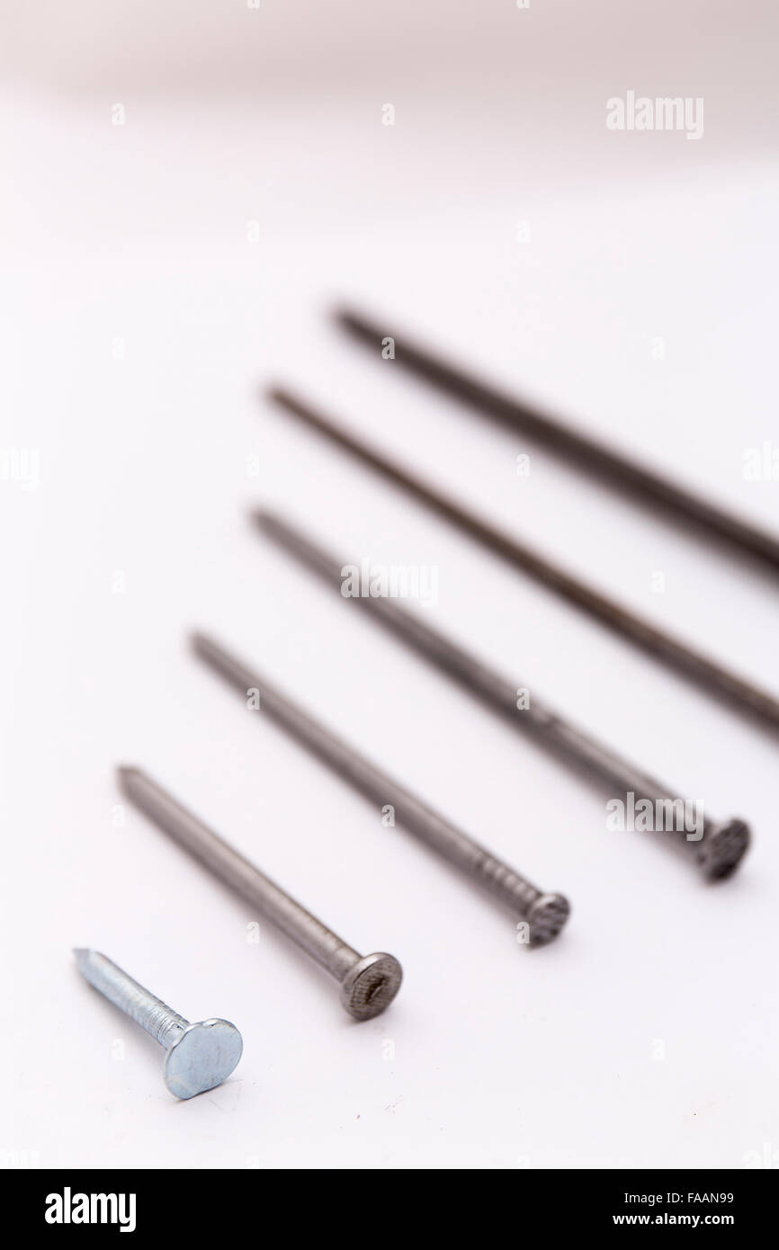 Closeup of the metalic screws Stock Photo - Alamy