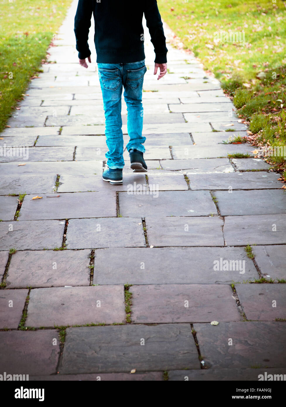 Man Walking Path Stock Photo - Alamy