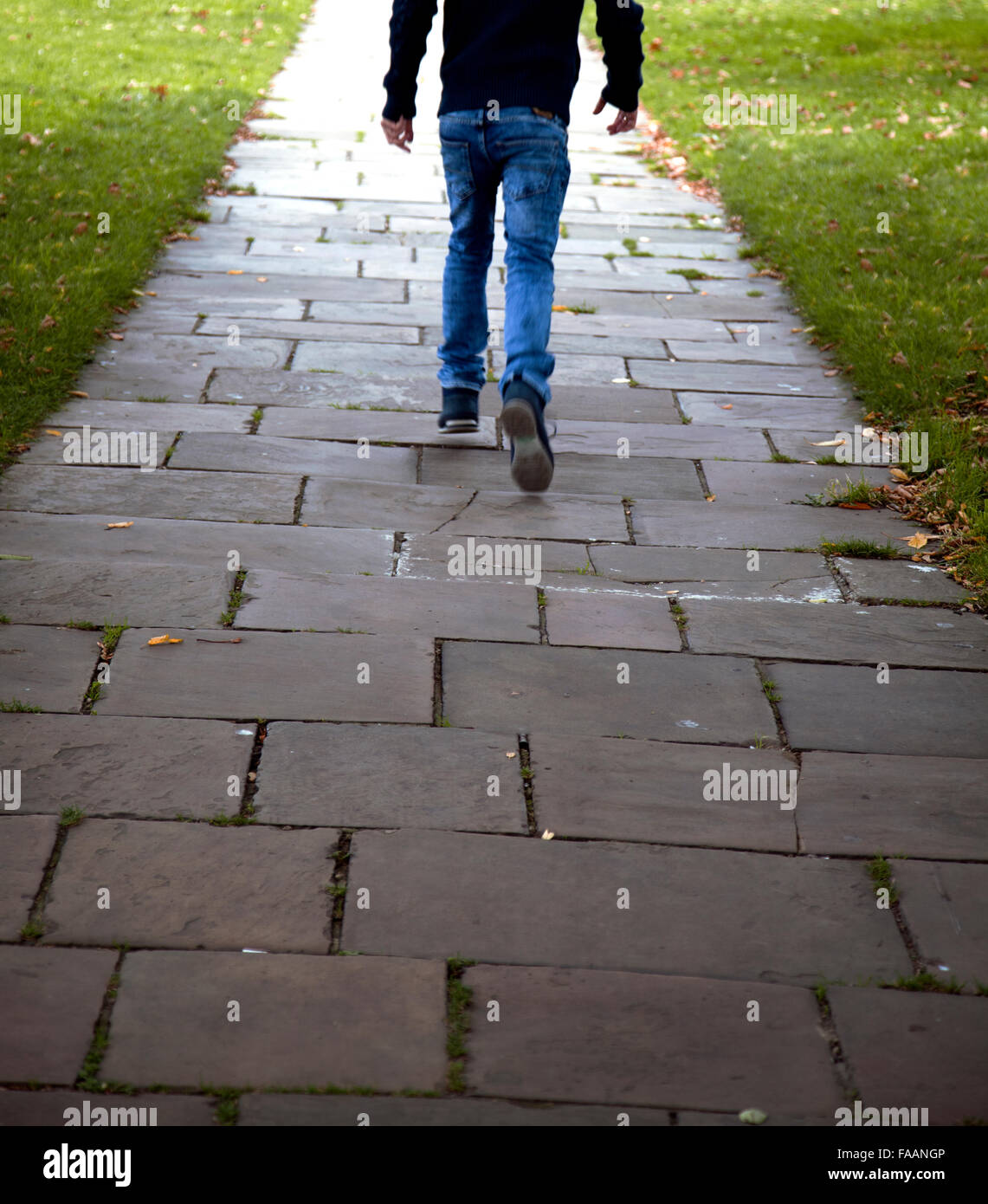 Man Running Path Stock Photo - Alamy